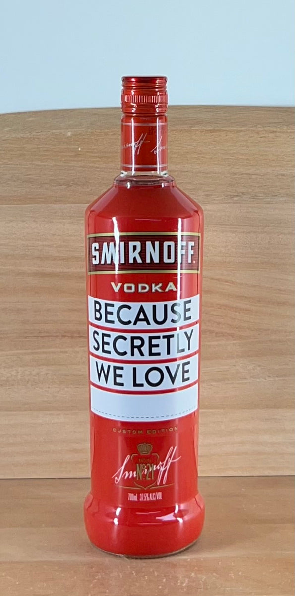 Smirnoff Limited Edition “Because Secretly We Love” Vodka – Panda Cellars