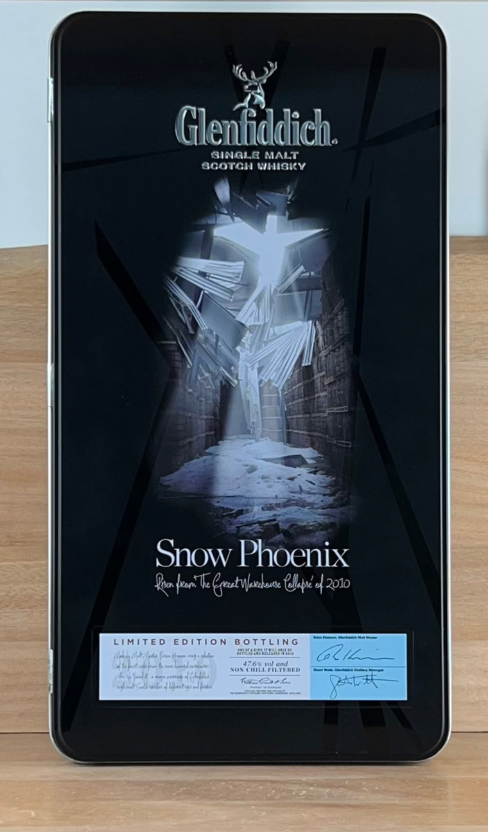 Glenfiddich Snow Phoenix Single Malt Whisky (Dints on tin) – Panda Cellars