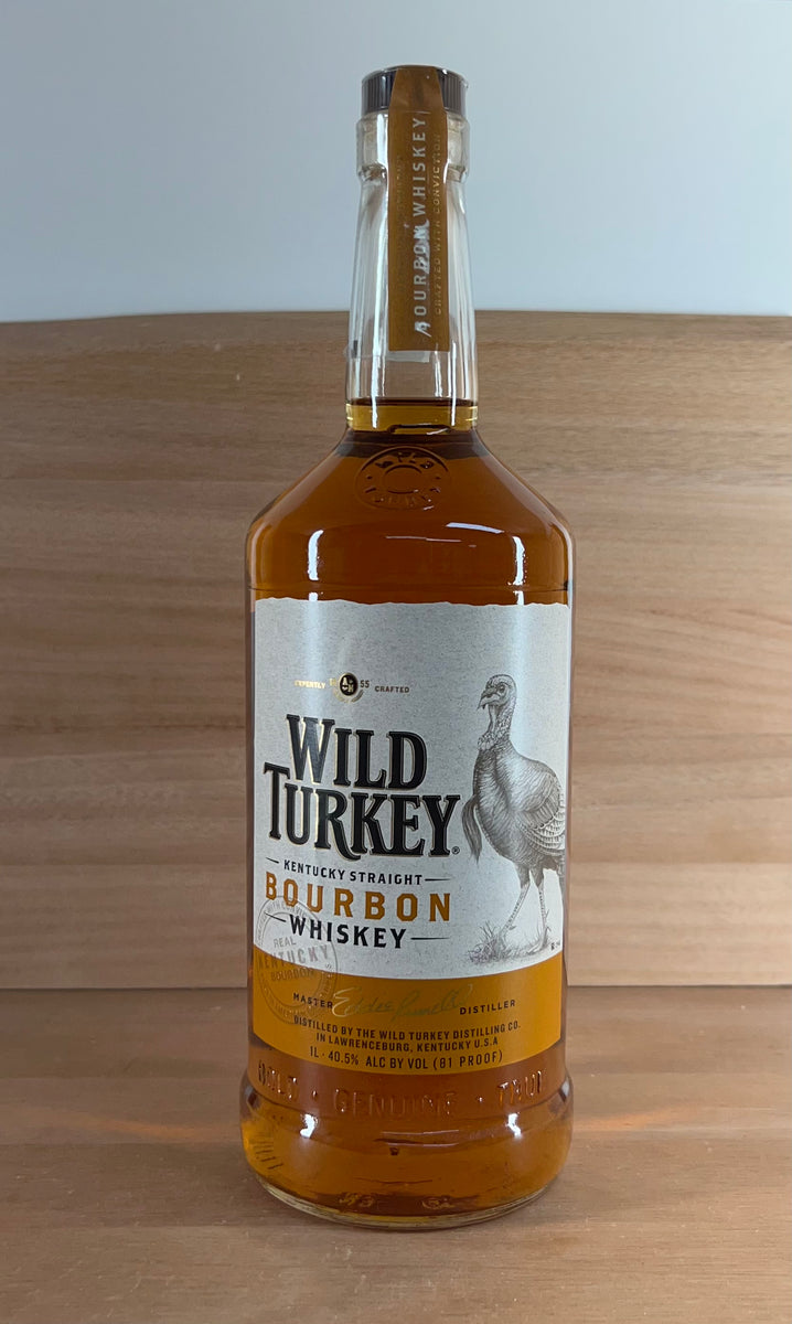 Wild Turkey 81 Proof Kentucky Straight Bourbon Whiskey (1 Litre ...